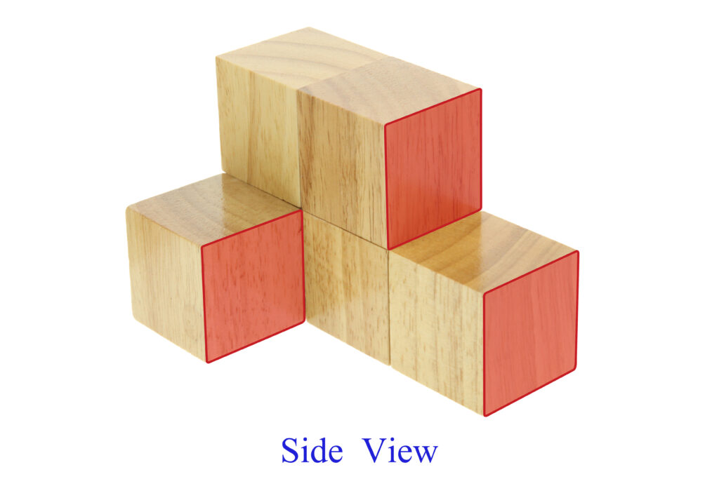 ชุดลูกบาศก์ (ชุดที่ 1 ระบุภาพสองมิติจากการมองด้านหน้า (front view ...